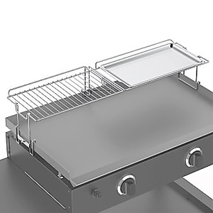 Stanbroil Griddle Warming Rack and Tray for 28" Blackstone Griddle - Foldable Cooking Grate BBQ Accessories Compatible with 28" Blackstone Griddle (Not Work with Hood)