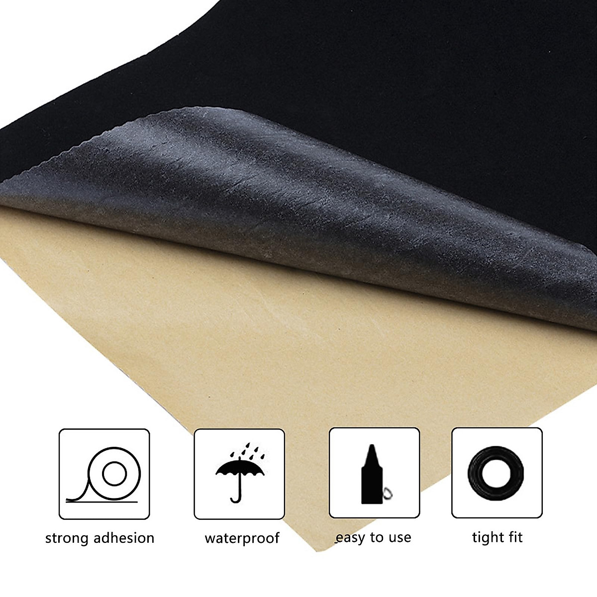 Acrux7 50 PCS Adhesive Black Felt Sheets, A4 Size Self Adhesive Black Velvet Fabric Peel and Stick Felt Sheet for Jewelry Box/Drawer Liner, DIY Arts and Crafts (8.3 x 11.8 inch)