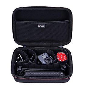 LTGEM Hard Carrying Case for GoPro HERO 11 / 10 / 9 / 8 / 7 / 6 / 5 / Hero (2018) or GoPro MAX Waterproof Digital Action Camera, with 4 Moveable Dividers