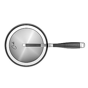 CookCraft by Candace | 3 Quart Tri-Ply Bonded Stainless Steel Aluminum Core Dishwasher Safe Sauce Pan with Glass Latch Lid