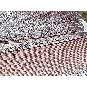 12pcs of 30x100 aida, 8.5x19cm in Size, Pink 14count Cotton aida Cloth Bookmarks to Cross Stitch
