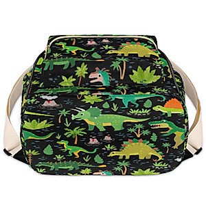 Cute Dinosaur Mini Backpack Purse for Women, Dinosaur Leather Small Backpack Casual Travel Daypacks Shoulder Bag for Girls Teen