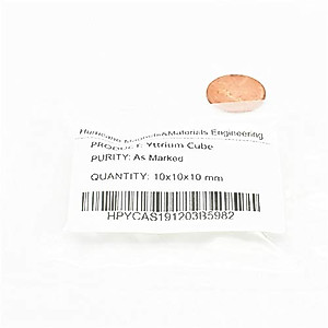 10mm Yttrium Element Cube for Element Collection 0.39" Y Density Cube Periodic Table Collect DIYs Biz Gift