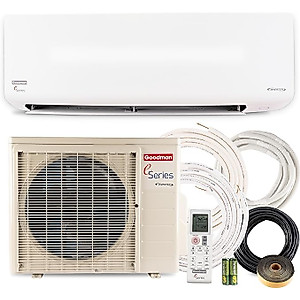 Goodman 9,000 BTU 18 SEER2 Ductless Mini Split Inverter Heat Pump System 230 Volts