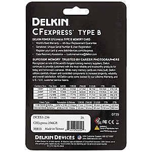 Delkin Devices 256GB POWER CFexpress Type B Memory Card (DCFX1-256)