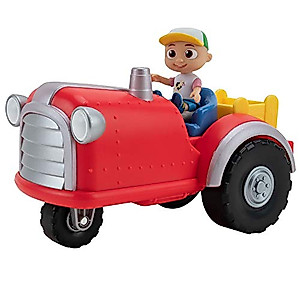 CoComelon Official Musical Tractor w/Sounds & Exclusive 3-inch Farm JJ Toy, Play a Clip of “Old Macdonald” Song Plus More Sounds and Phrases