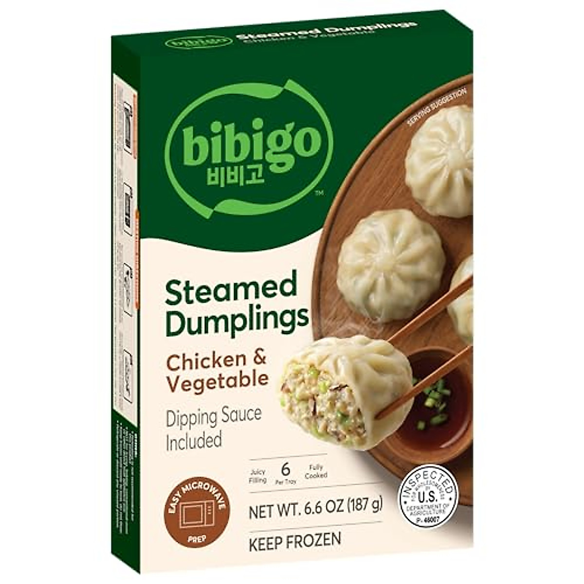 Bibigo Chicken and Vegetable Steamed Dumplings, 6 Oz