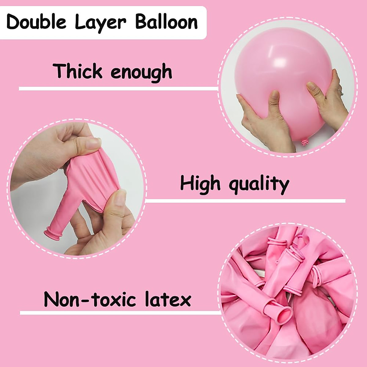 Pink Green Balloon Garland Double Stuffed Balloons Different Sizes Latex Dark Green Pink Balloons Pastel Pink Green Balloon Arch Kit for Birthday Baby Shower Christmas Safari Party decorations