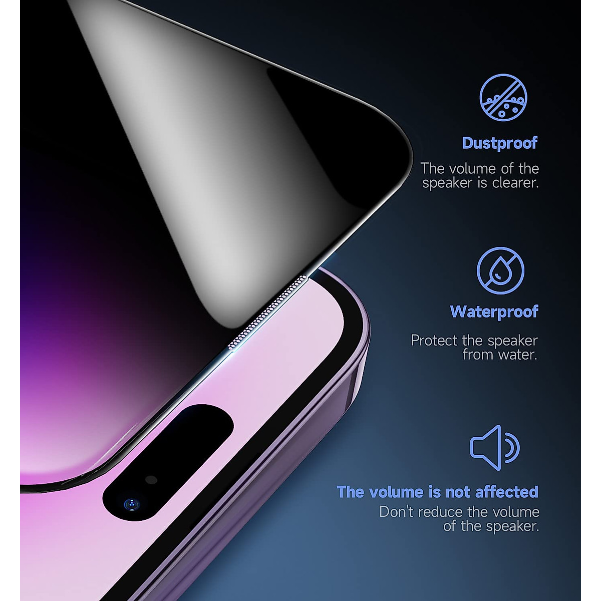 MAGIC JOHN 2 Pack for iPhone 14 Pro Max 6.7 inch Privacy Glass Screen Protector, Auto Dust-Elimination Installation, Bubble Free, HD Clear, Easy Installation