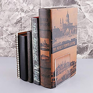 LIANXUE 2Pcs Clear Acrylic Bookends L-Shaped Desk Organizer Desktop Book Holder School Stationery Office Accessories