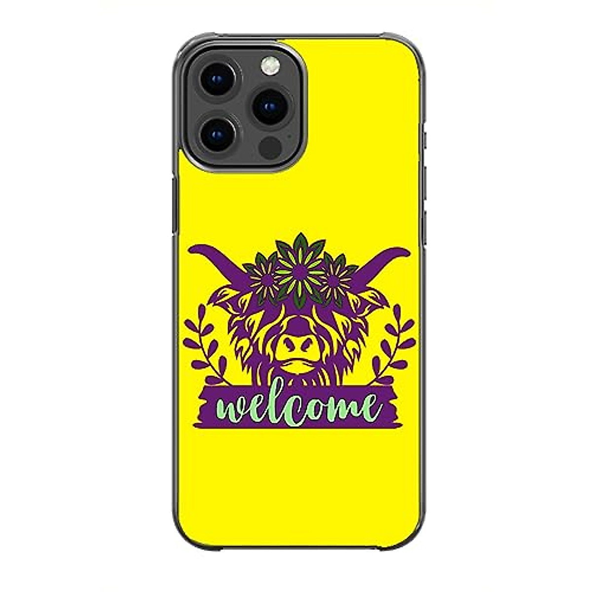 Welcome Highland Cow Greeting Pattern Art Design Anti-Fall and Shockproof Gift iPhone case (iPhone 5c)