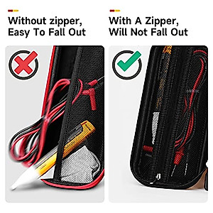 KingSung Hard Carrying Case for Fluke 323/324/325/302/303/305 Digital Clamp Multimeters and 374/375/376/902 FC True RMS Meters, with Wide Rubber Handle Strap, EVA Strong Drop-Resistant Shell,Yellow