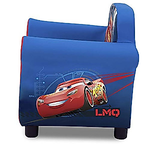Delta Children Upholstered Chair for Relaxing, Disney/Pixar Cars, Red and Blue