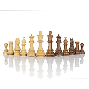 Staunton Classic Wooden Chess Pieces-Chessmen Weighted,Felted King Collector Edition Premium (3.75)
