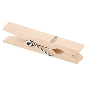 MANCHAP 400Pcs 1.77 x 0.27 Inch Wooden Small Clothes Pins, Wooden Clothespins, Tiny Wooden Clamp Clothes Pins Clip for Documents, Paper, Photos Fixing