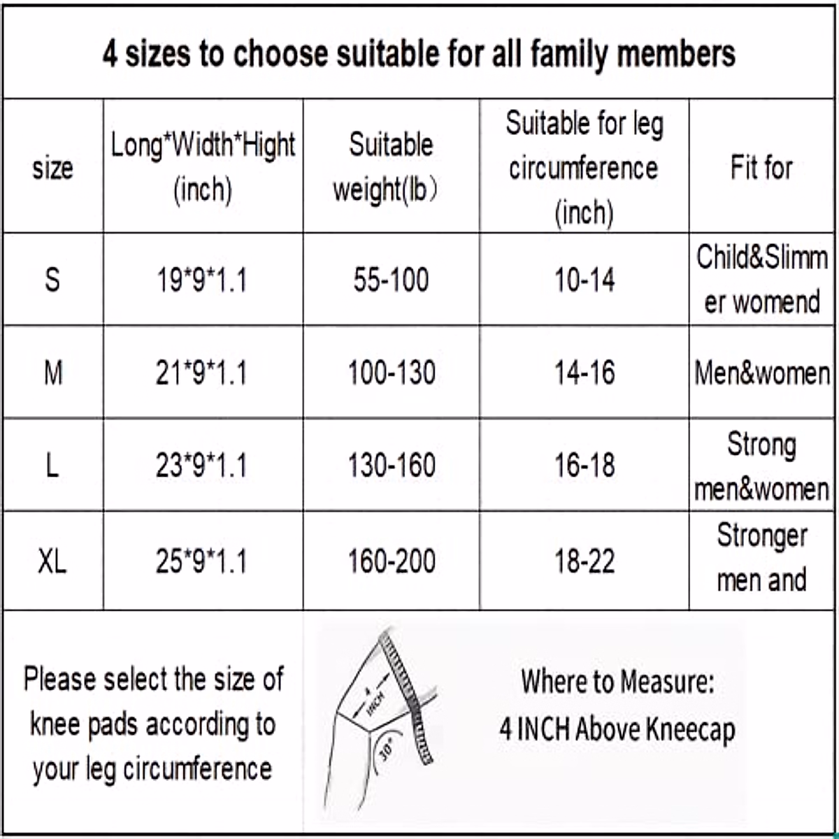 JYBTAA Plus Size Knee Pads For Cleaning Floors,Gardening , Women Pad With Soft Inner Liner, Adjustable Kneeling Suitable Garden,Flooring Yard,Construction,Black XL