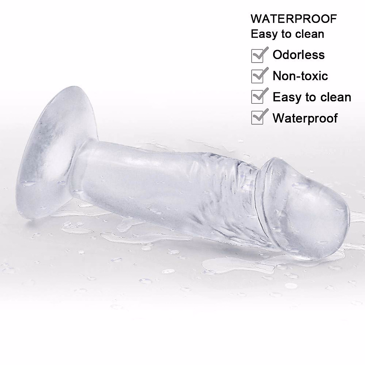 4.3 inches Hidden Packing Silicone Suction Cup Realistic Classic Dick Wand with Strong Suction Cups for Men and Women or Men's and Women's Games-NGGV19