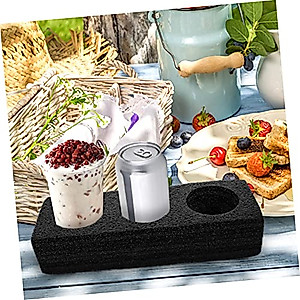 5pcs Milk Tea Cup Holder Take Out Fixing Trays 3 Cup Foam Holder Take Out Drink Holder Pearl Wool Drink Tray Drink Holder Tea Carrier Pearl Cotton Storage Rack Disposable re-usable