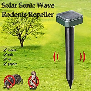 LIGHTSMAX Mole Repellent Mole Repeller Solar Powered Gopher Repellent Ultrasonic Vole Repellant Gopher Repellent Rodent Deterrent No Mole Traps Killer Harm to Your Lawn Yard (8)