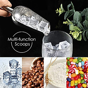 AIEVE Ice Scoop, 2 Pack Ice Scoop for Ice Maker, Metal Ice Scoop for Freezer Counter Top Ice Machine Maker Shovel Popcorn Scoop Kitchen Ice Scooper Ice Bucket Scoop for Kitchen Bar Wedding Party