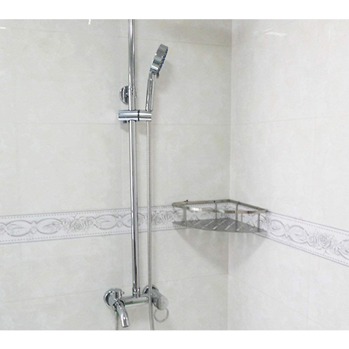 UPREDO 3D Decorative Floral Molding Waterproof Wallpaper Border Peel and Stick for Bathroom Kitchen Counter Top Backsplash Tiles Sticker,4 Inch by 16.4Ft (Cream White)