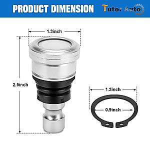 7061220 Upper and Lower Front Ball Joint Compatible with Polaris RZR 570 800 900 All Models Ranger Sportsman Scrambler Replace 7061187 7081505 7081580 7081666 7081924 42-1037