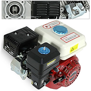 Gas Engine, 160CC 6.5 HP 4 Stroke Gasoline Motor Engine Recoil Start Go Kart Log Splitter Lifan Type Engine OHV Air Cooling Pull Start Garden Tool Gas Motor, Gas Engine Motor For H-o-n-d-a GX160