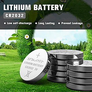 GutAlkaLi CR2032 Lithium 3V Battery, Electronic Coin Cell Button for Toys Calculators Watches (40 Pcs)