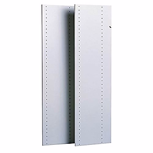 Easy Track Vertical 48 Inch Panels for Added Closet Organization and Storage Solutions Compatible Closet Systems, White (2 Pack)