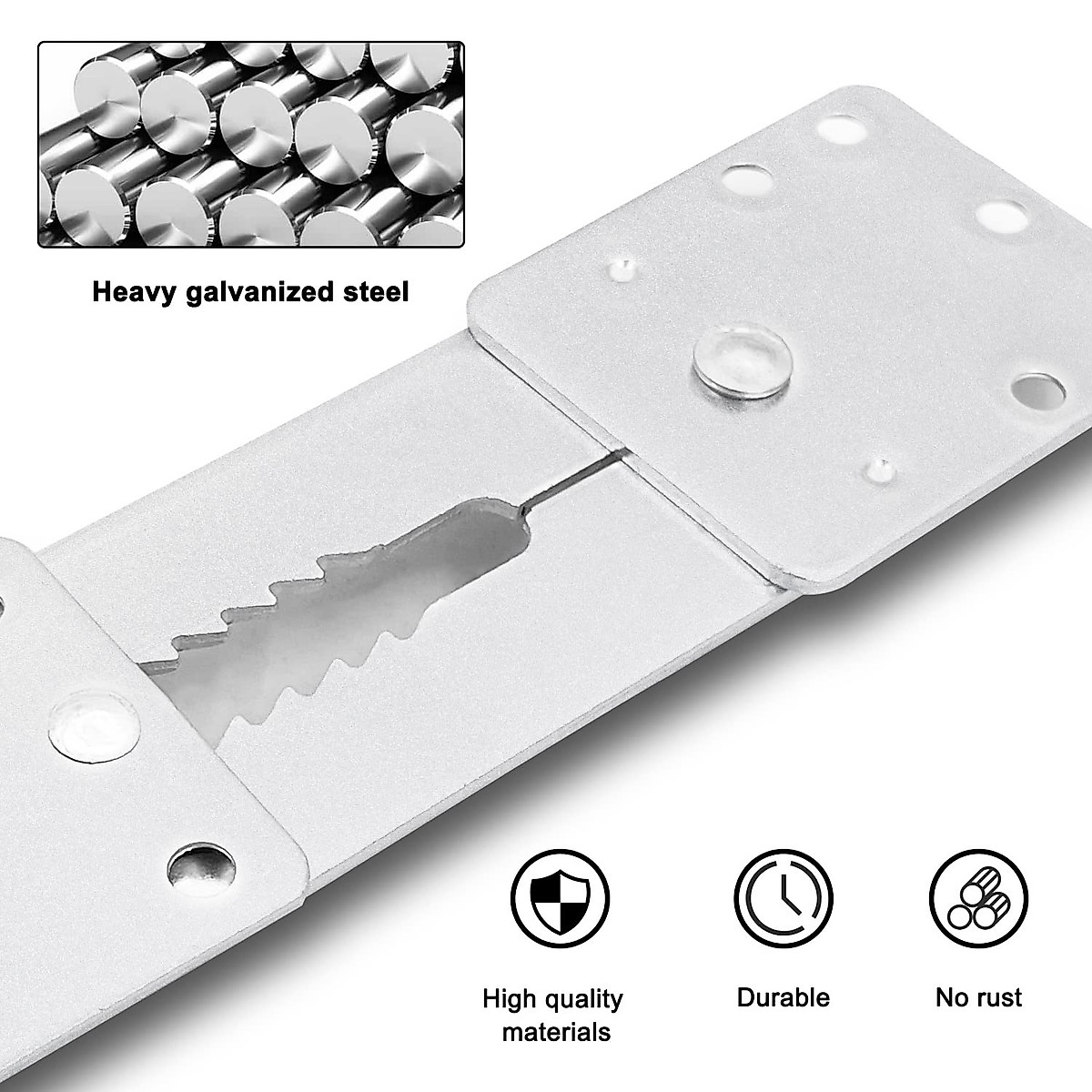 JLXMAXLJ 2 Pack Sectional Couch Connectors Metal Couch Clips Sofa Connector Interlocking Furniture Connector with 24 Screws