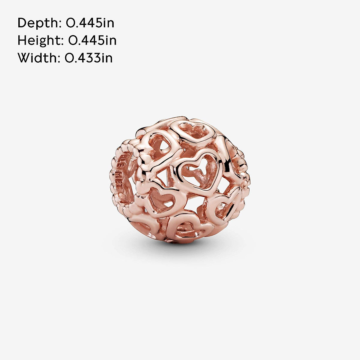 Pandora Jewelry Open Your Heart Rose Charm, No Box