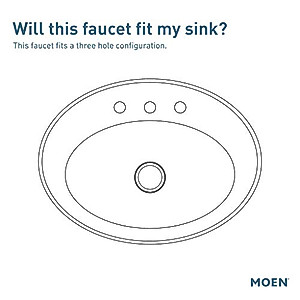 Moen 6802BL Dartmoor Two-Handle Low Arc Bathroom Faucet, Matte Black