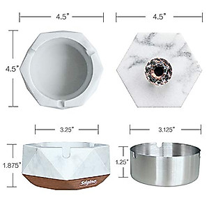 J JHOUSELIFESTYLE Ashtray for Weed - Outdoor Ashtray with Lid, Ash Tray Sets for Weed, Ash Tray Sets for Cigarettes Outdoor Ashtrays for Cigarettes Windproof Ashtray for Outside