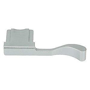 Haoge THB-XS Metal Hot Shoe Thumb Up Rest Hand Grip for Fujifilm Fuji FinePix X-E4 X100F X-100F X-Pro2 XPro2 X-Pro3 XPro3 Camera Accessories Silver