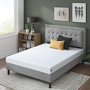 ZINUS 6 Inch Green Tea Cooling Gel Memory Foam Mattress, Queen, Fiberglass Free, Cooling Gel Foam, Pressure Relieving, CertiPUR-US Certified, Mattress in A Box, White