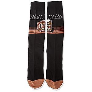 K. Bell Men's Funny Jokes and Wordplay Novelty Crew Socks, I Know Things (Black), Shoe Size: 6-12
