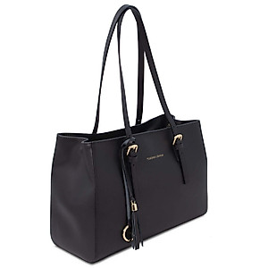 Tuscany Leather TL Bag Leather shoulder bag - TL142037 (Black)