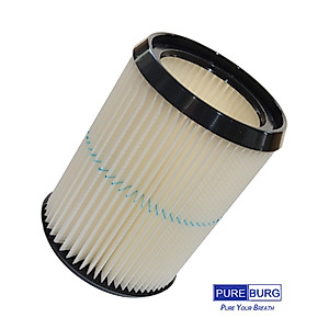 PUREBURG 17812 Replacement Blue Stripe Cartridge Filter Compatible with Craftsman Dry Shop vacs Replace Part 17812 9-17812 73108 (for Dry Vac Before 1988),1-Pack