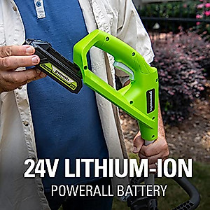 Greenworks 24V 12 inch String Trimmer, 2Ah USB Battery and Charger Included ST24B215