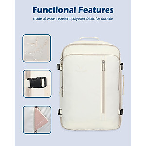 Hynes Eagle Carry on Backpack 38L Large Travel Backpack for Women Flight Approved Weekender Bag Laptop Backpack Men 15 inches Black 2017