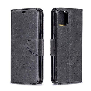 Glow Co., Ltd. iPhone 12 Notebook Type Case with Strap, Black, Tempered Glass & Stylus Pen Included 407-1-03