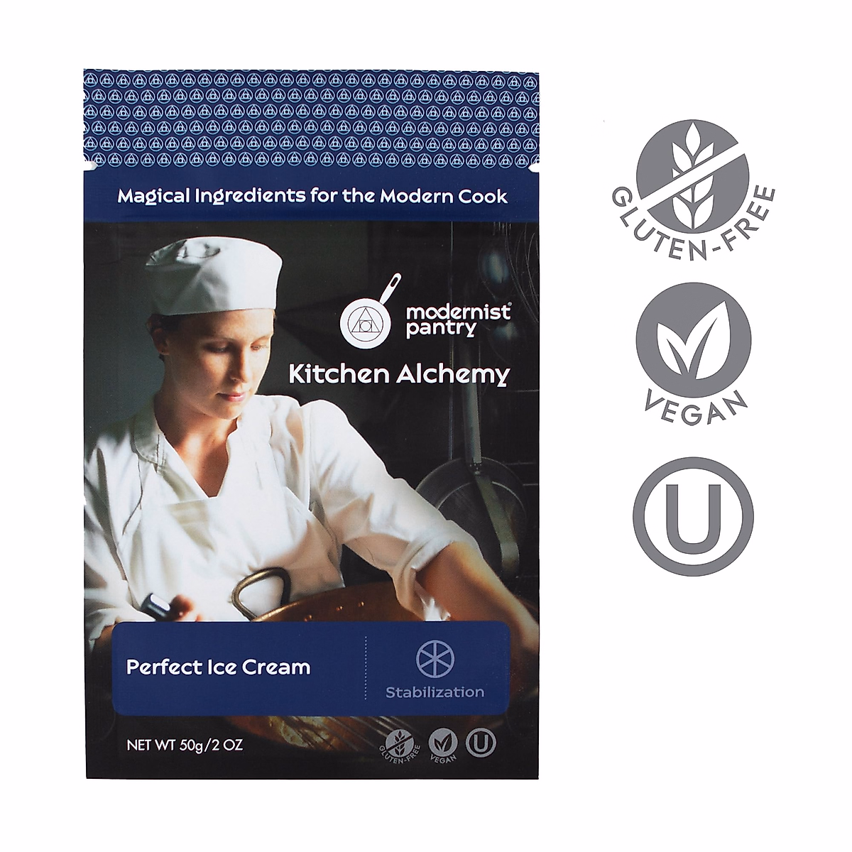 Perfect Ice Cream [Ice Cream Stabilizer] Vegan OU Kosher Certified - 50g/2oz (stabilizes and prevents crystal formation in ice cream recipes)