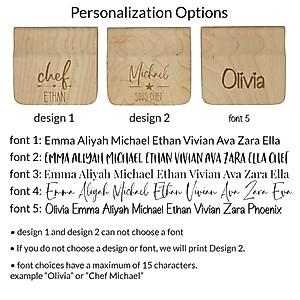 Toddler Knife for Kids Cooking - Maple Wood Kids Knife. Montessori kitchen tools for toddlers. Safe wooden knife for kids. Montessori knife. Toddler knives. Toddler safe knife. (PERSONALIZED, MODEL A)