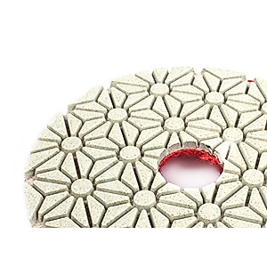 Z-LION 4" Inch Wet 3 Step Diamond Polishing Pad Abrasive Disc for Granit Marble Concrete Flexible Grinding