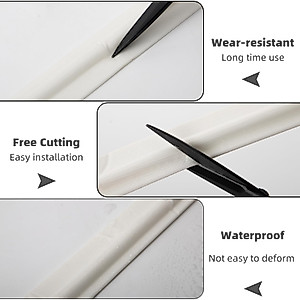 26 Feet Window Weather Stripping Seal Strip for Bottom and Side of Door, PU Foam Weather Strip for Window and Door Insulation Soundproofing