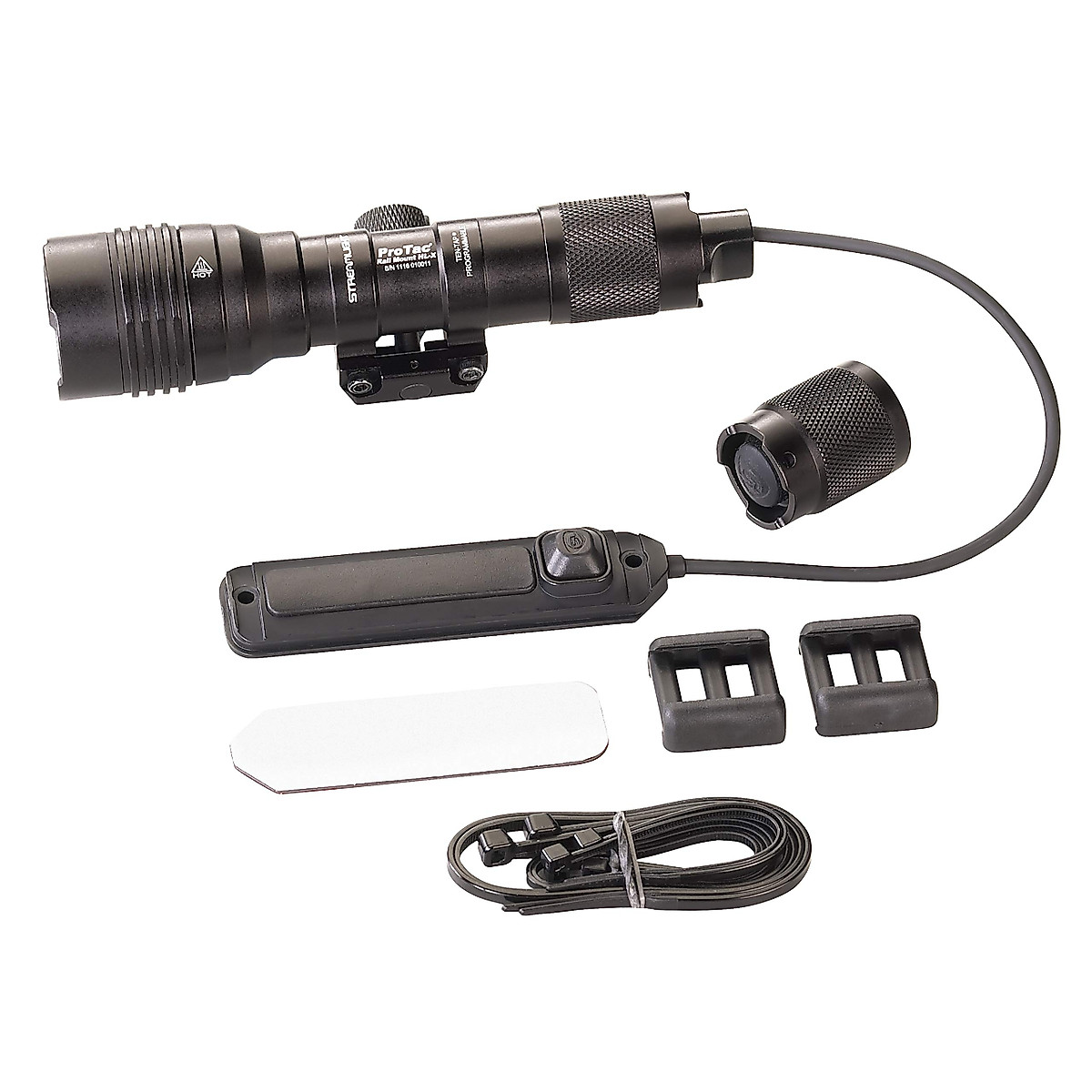 Streamlight 88071 ProTac Rail Mount HL-X USB 1000-Lumen Rechargeable Multi-Fuel Weapon Light with USB Battery and Cable, Remote Switch, Tail Switch, and Clips, Box, Black