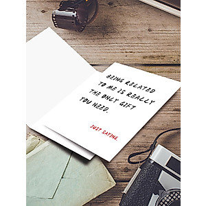 SIMSONN Funny Valentine's Day Greeting Cards with Envelopes, Anniversary card for Wife Husband, Birthday Cards for Brother Sister Relative Bday Card for Cousin Niece