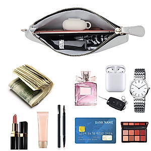 CRAZITAYA Wristlet Wallets for Women,Colorful Girls Leather Wallets Clutch Purse,Women's Wristlet Wallets Leather Handbags (Silver)