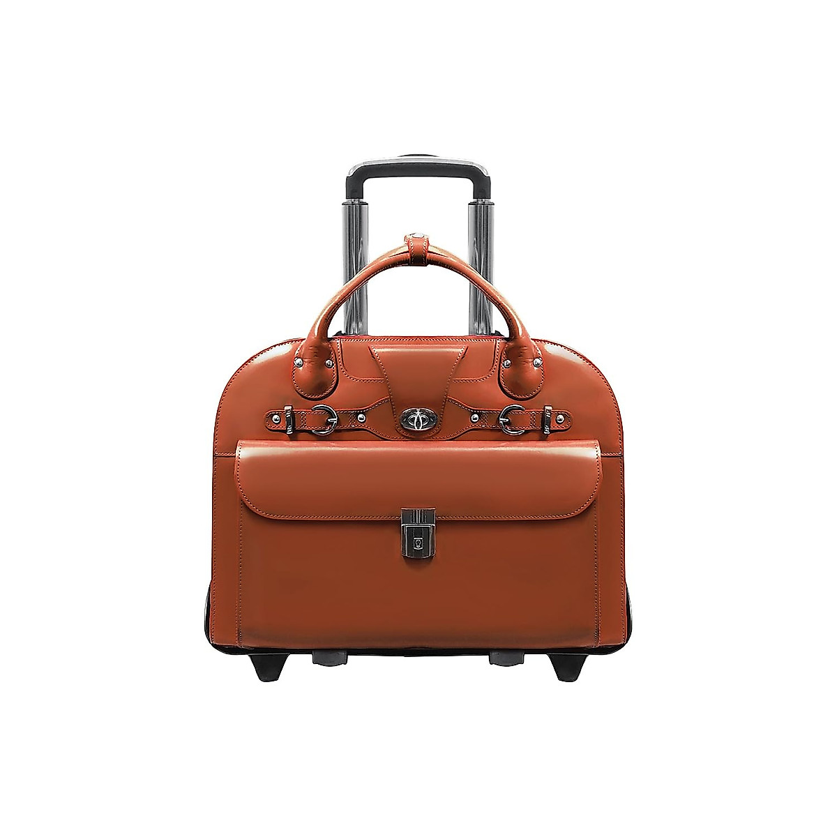 McKleinUSA Roseville W Series Leather Check-Point Friendly Briefcase, Brown (96644)