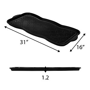 A1 HOME COLLECTIONS A1HC Boot Tray-Water Resistant Rubber Utility Shoe Mat 16"x31" for Indoor and Outdoor Use in All Seasons Multi-Purpose Boot Tray Mat